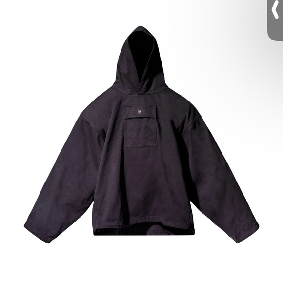 Yeezy | Jackets & Coats | Yeezy Black Oversized Raincoat With Hood ...